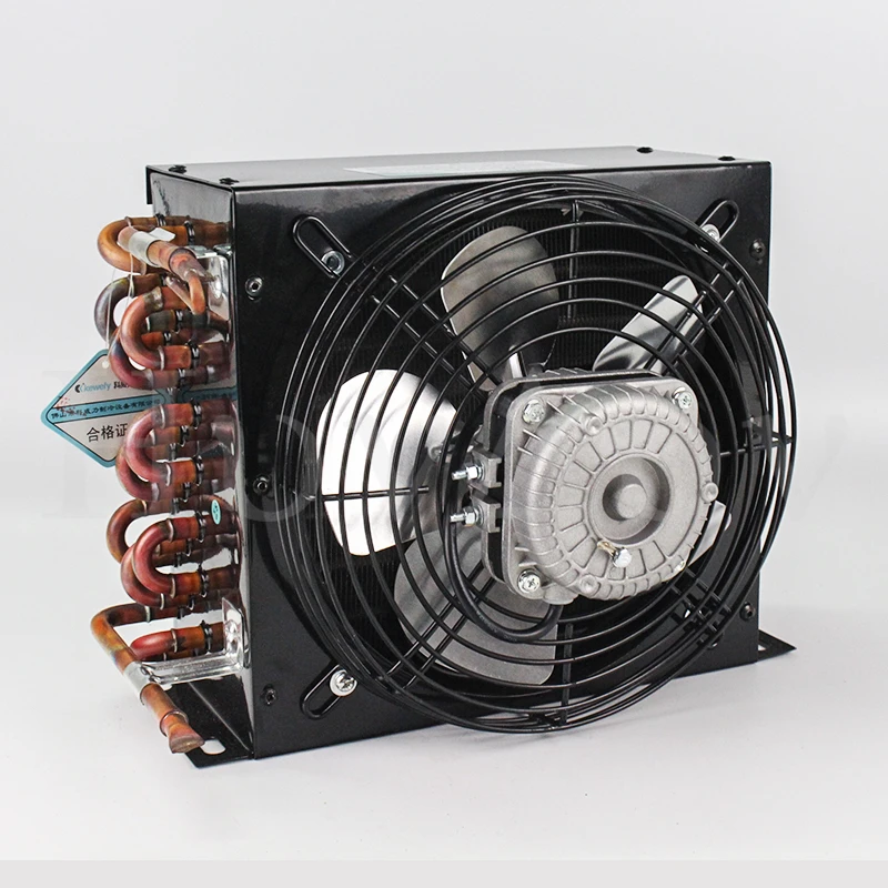 Condenseur en tube de cuivre, ailette en aluminium, refroidissement à l ...