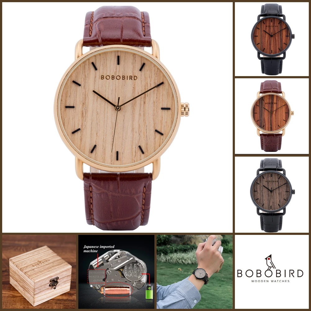 BOBO BIRD Watches Men Wood Stainless Steel Luxury Brand montre homme ...