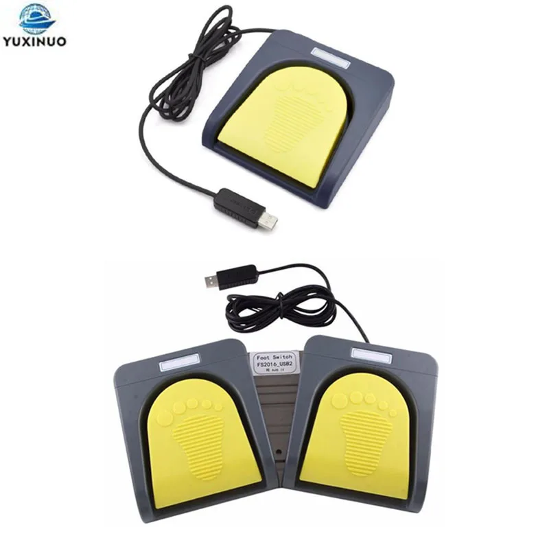 New-USB-Single-Dual-Foot-Switch-Control-One-Double-Foot-Key-Switcher-PC ...