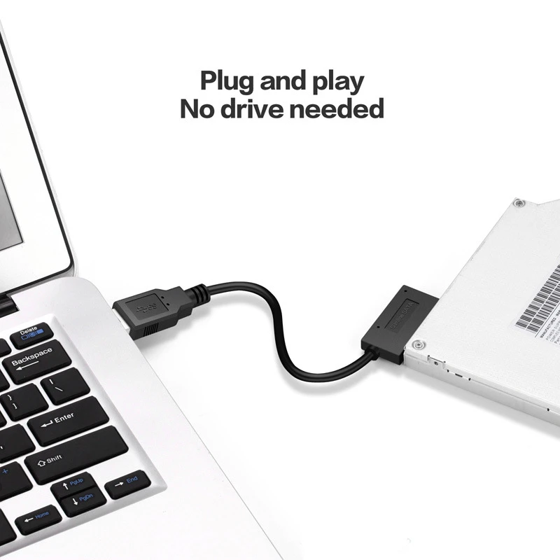 35cm Usb Adapter Pc 6p+7p Cd Dvd Rom Sata To Usb 2.0 Converter Slimline Sata 13 Pin Adapter ...