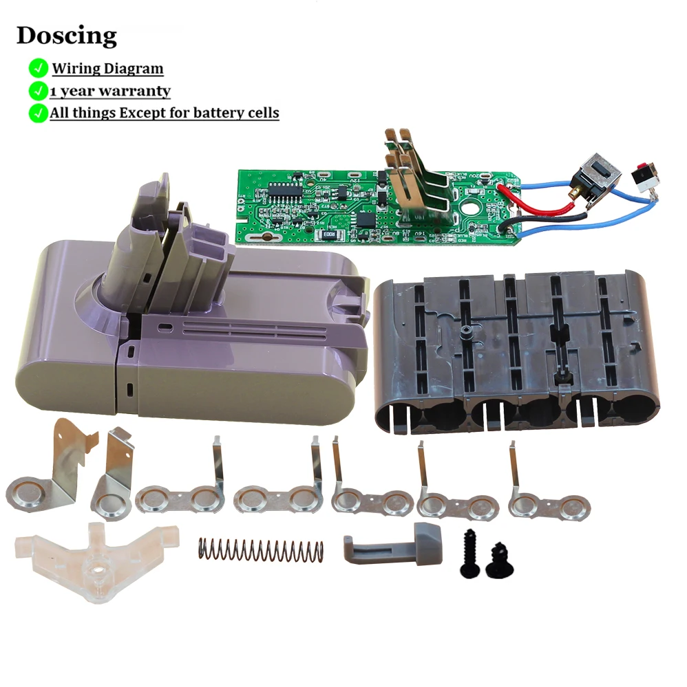 V6 Li-ion Battery Plastic Case Charging Protection Circuit Board PCB ...