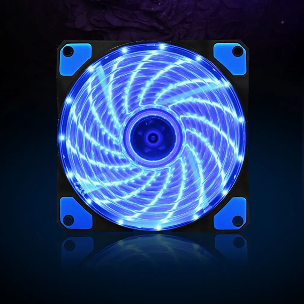 120mm LED PC ordenador ventilador Ultra silencioso 15 LEDs ventilador ...