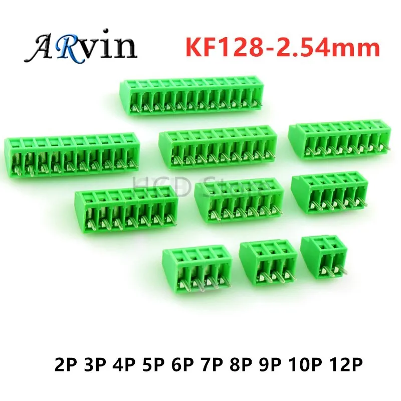 KF128-2.54 2P 3P 4P 5P 6P 7P 8P 9P 10P 12P Splice Terminal KF128 2.54mm PCB Mini Screw Terminal ...