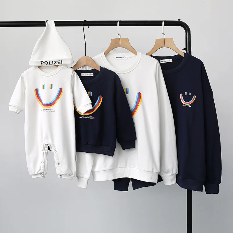 3XL-Family-Matching-Clothes-Spring-Autumn-Sweater-Printing-Rainbow ...