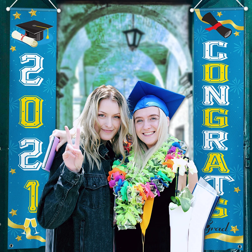Party Supplies Congrats Graduation Banner Hanging Flags Sign Graduation ...