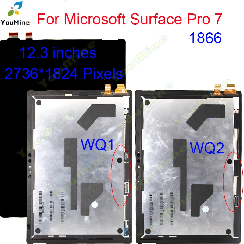 Original สำหรับ Microsoft Surface Pro 7 1866จอแสดงผล LCD Touch Screen ...
