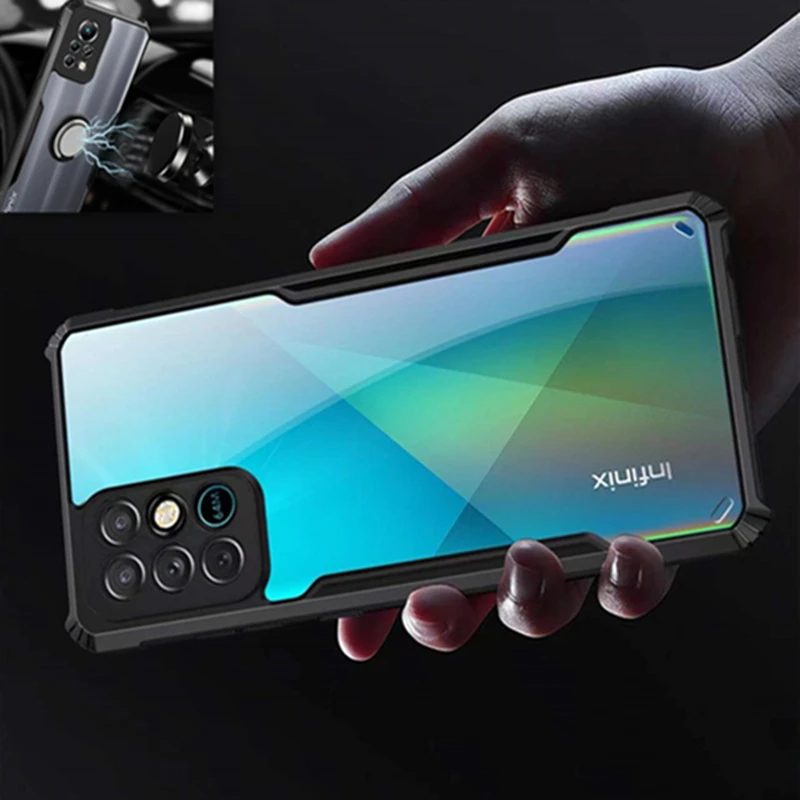 Para Infinix HOT 11 S HOT 10 9 Play Cover, soporte magnético para coche ...