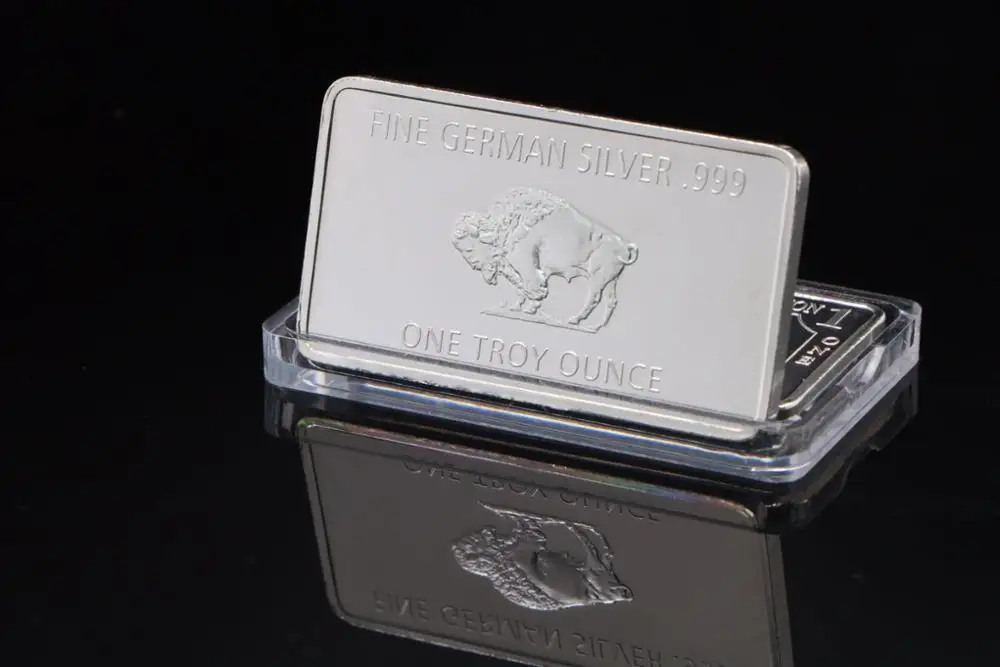 Fine Germany Silver .999 Mint 1 Troy Ounce Buffalo Euro Silver Bullion ...