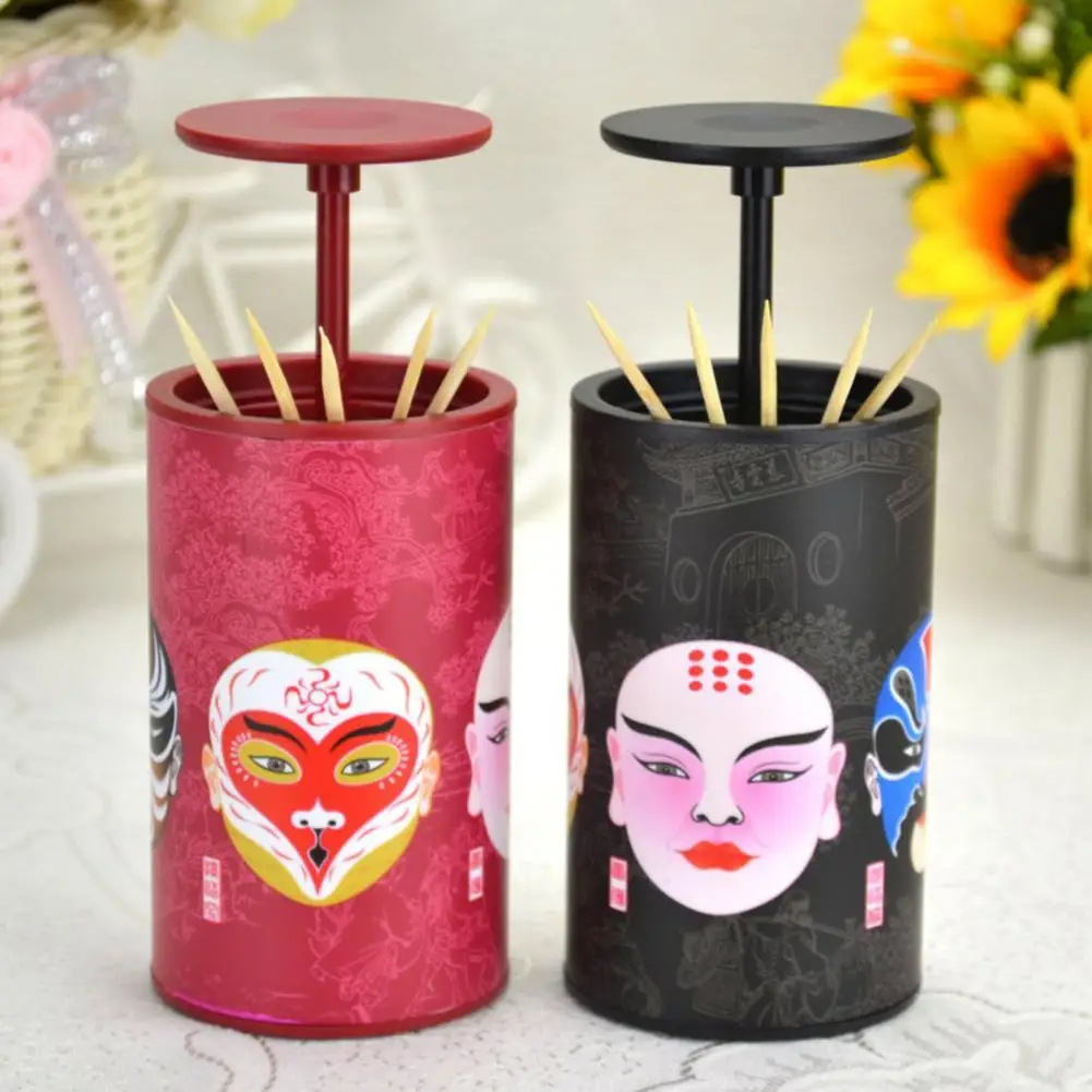Toothpick-Holder-Chinese-Style-Automatic-ABS-Chinese-Opera-Face-Pattern-Toothpick-Dispenser-for ...