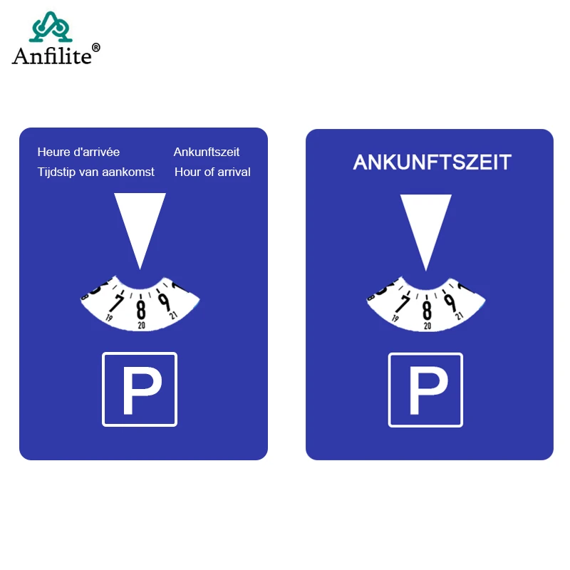 Car Parking Disc Timer Clock Arrival Time Display Blue Plastic Parking ...