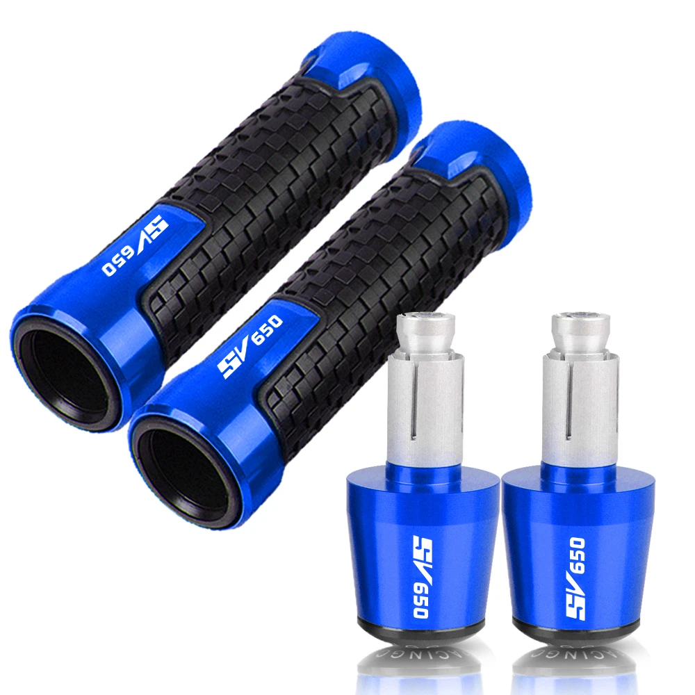 7/8'' 22mm Motorcycle Hand Grips Handle Bar Handlebar Grip Ends Plug ...