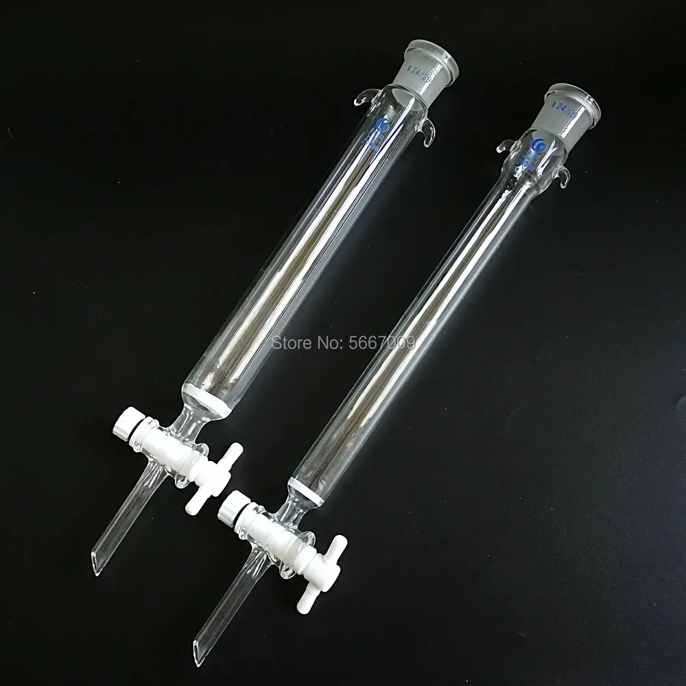 1pcs lab 24# glass sand core chromatography column with standard mouth ...