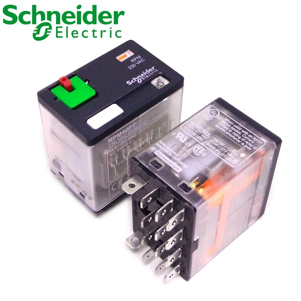 5PCS Schneider relay RPM42BD RPM42P7 RPZF4 4CO 15A RELAY+LTB+LED 24VDC ...