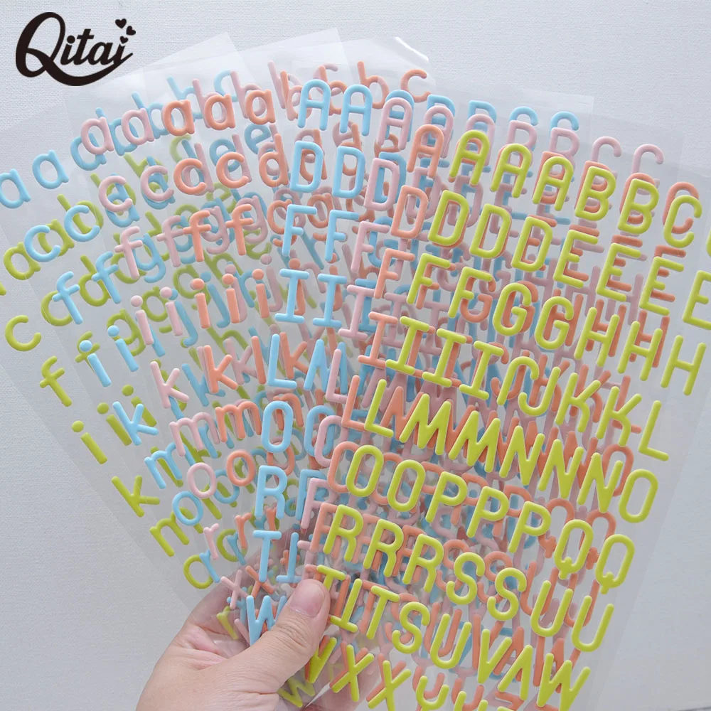 Alfabet-Letters-Sticker-Qitai-4-Vellen-24Cm-12Cm-Zelfklevende-Kleine ...