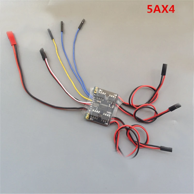 1PC 5Ax4 Four Way Bidirectional Brushed ESC 2 3S 6v 14v Speed ...