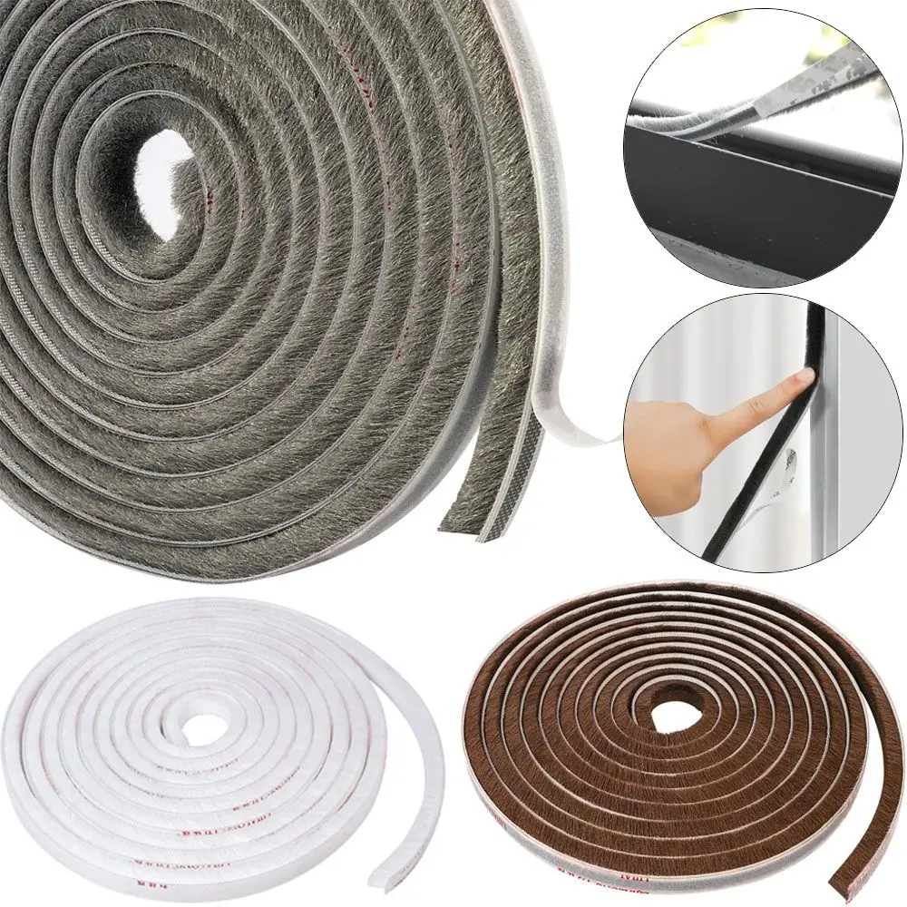 5m New Brush Strip Self Adhesive Door Window Sealing Strip Home Door ...