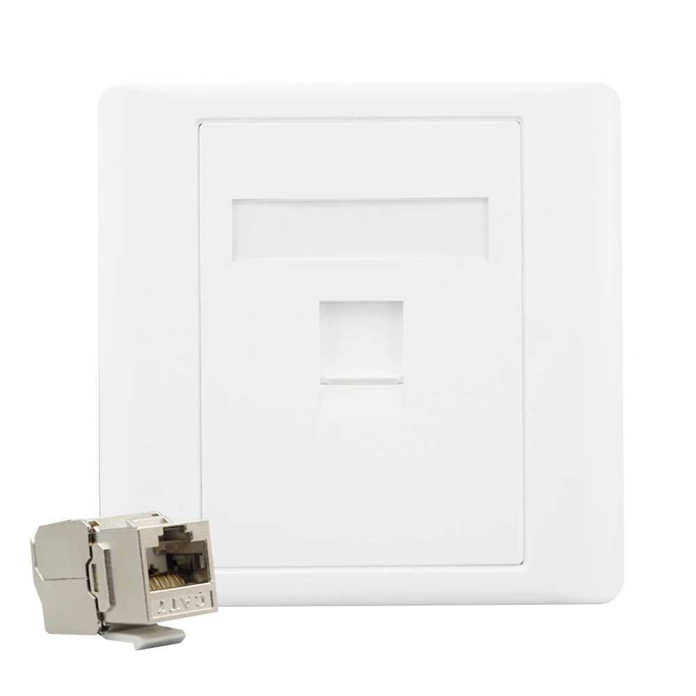 1 Port CAT7 RJ45 Wall Panel CAT.7 LAN Interface Socket For 10G Network ...
