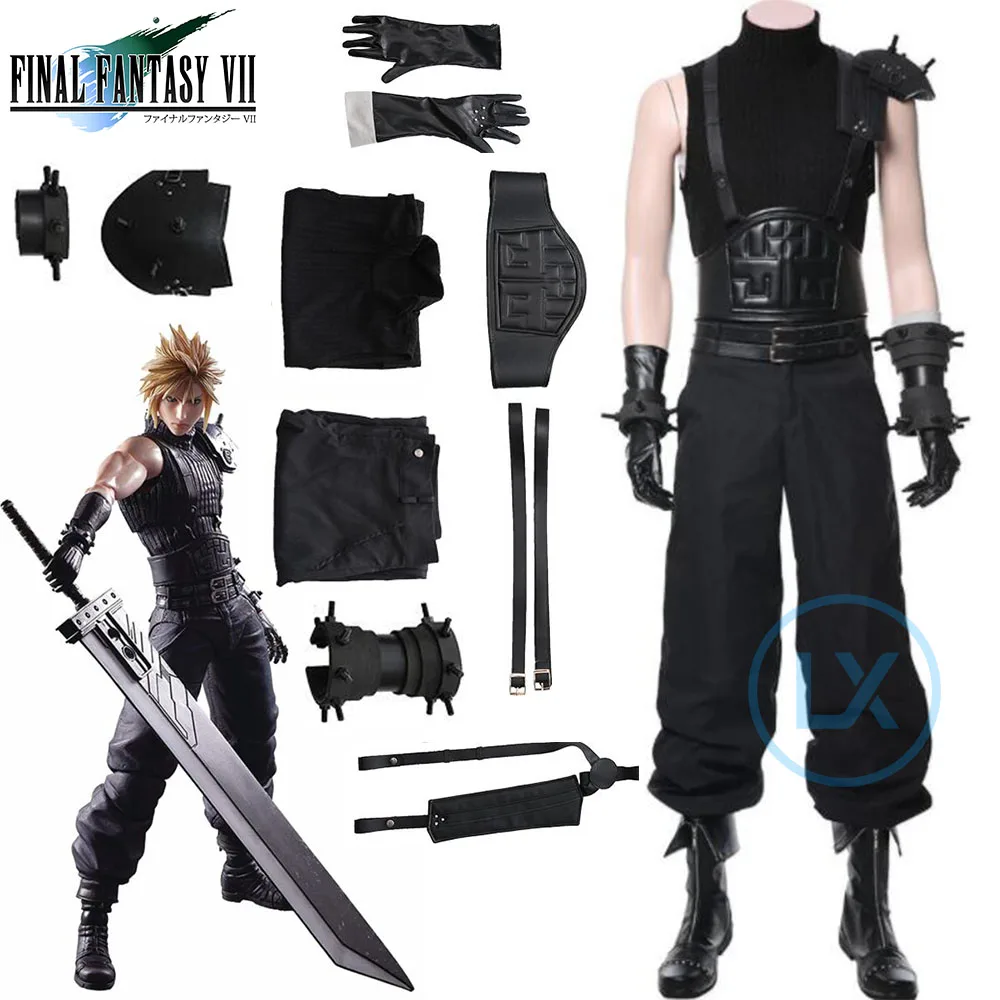 In Stock Game Final Fantasy Vii Cosplay Costume Cloud Strife Ff Uniform ...