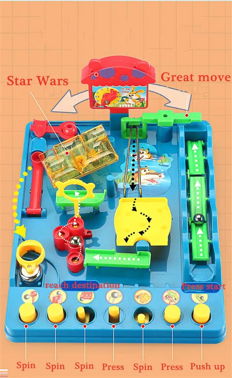 Children Intellectual Water Park Ball Maze Screwball Scramble Toy - Vibaxa