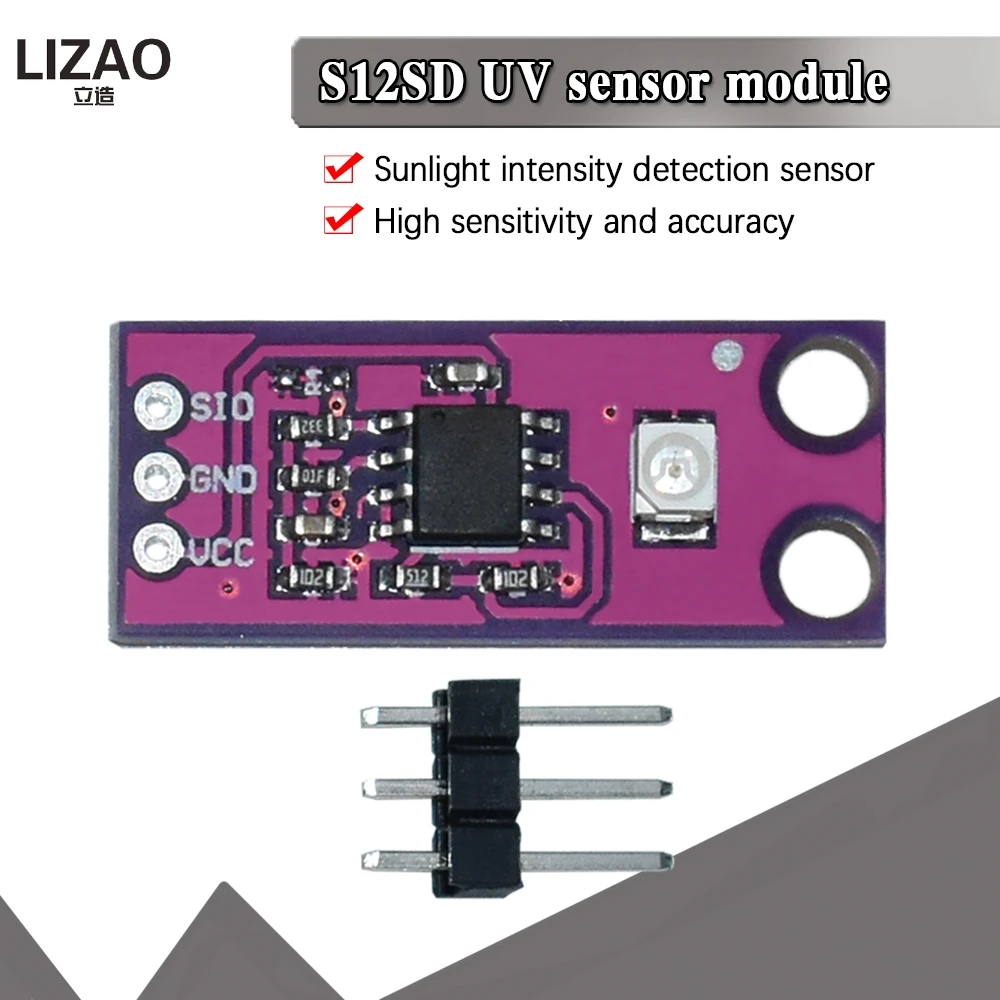 Módulo de Sensor de detección UV GUVA S12SD, montaje Original, Sensor de luz 240nm 370nm para ...