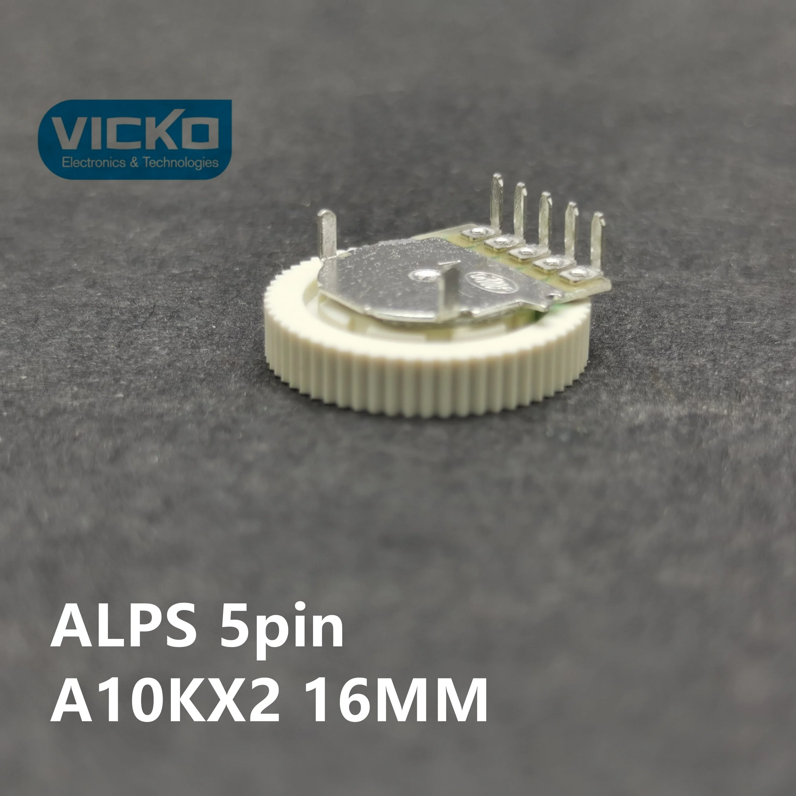 [VK] Japan gear potentiometer ALPS A10KX2 A103 10K A10K 5pin double ...