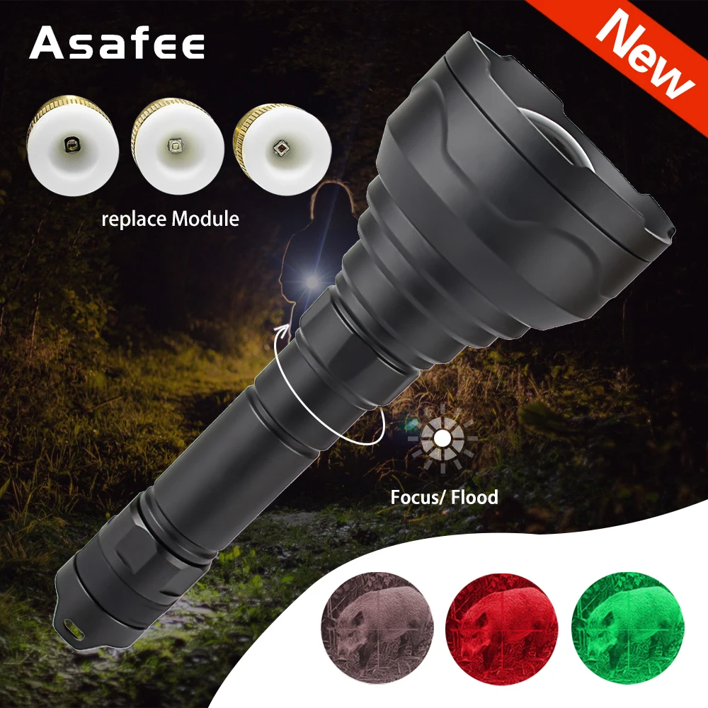 Powerful-Hunting-Flashlight-Zoom-IR-LED-Light-Tactical-Flashlight-XPLV3 ...