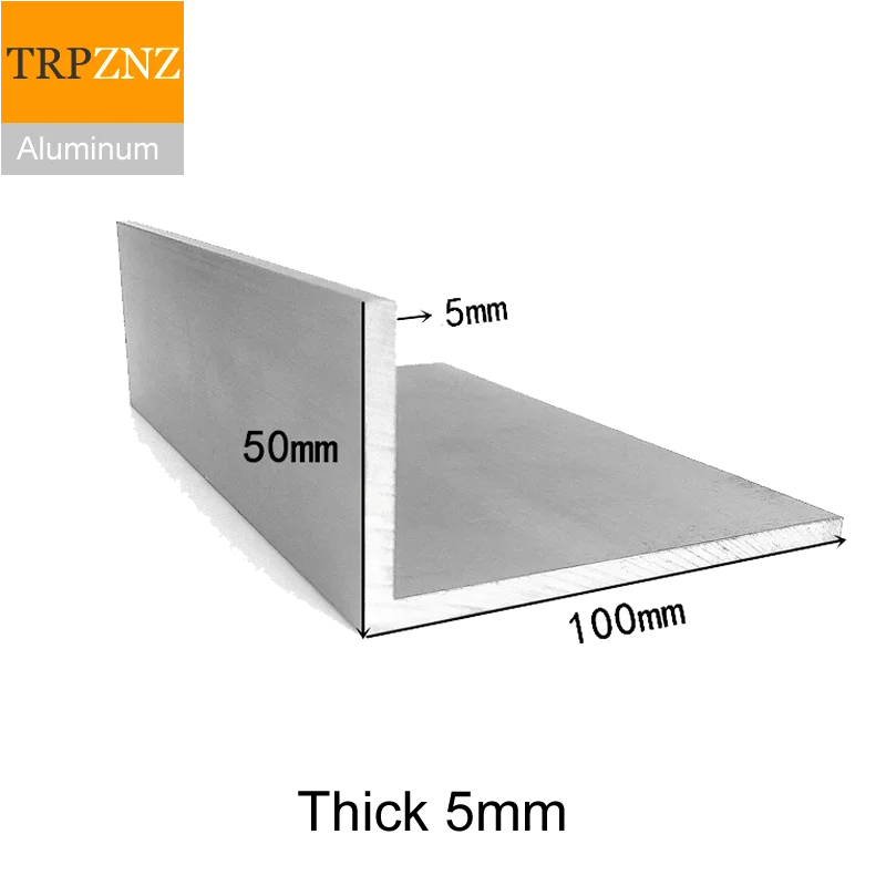 50x100mm-thick-5mm-6063-Right-Angle-aluminum-L-shaped-aluminum-alloy ...