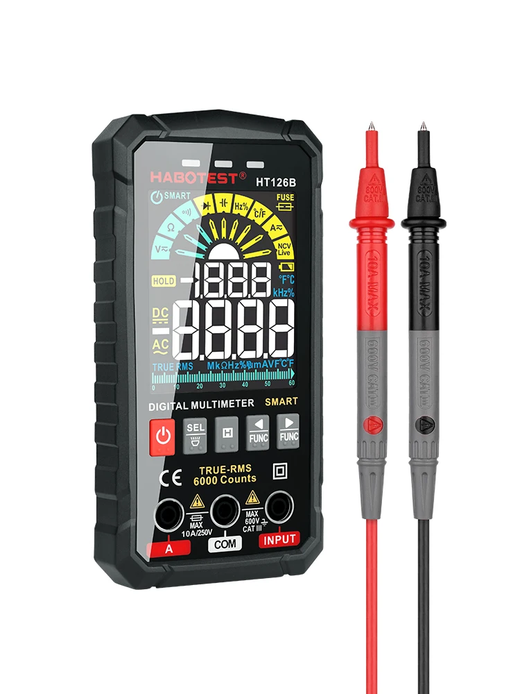 Ht126 Digital Smart Multimeter Professional Ac Dc True Rms Ncv ...