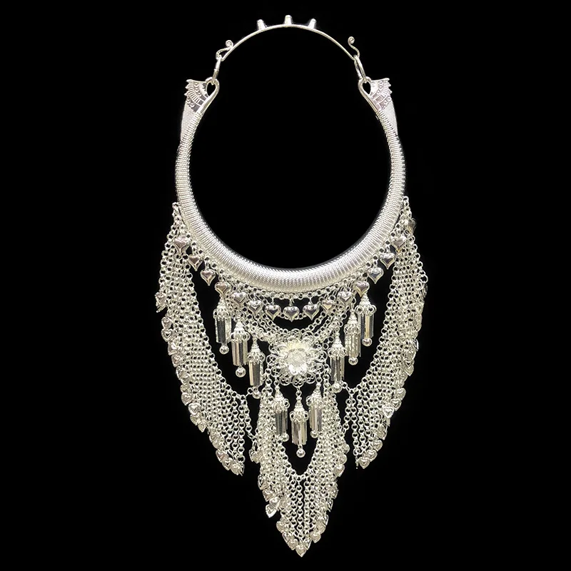 LosoDo collar de joyería étnica para mujer, colgante de cuello grande ...