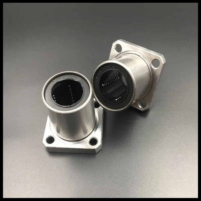1-2pcs/Lot LMK6UU/LMK8UU/LMK10UU/LMK12UU/LMK16UU/LMK20UU Square Flange ...