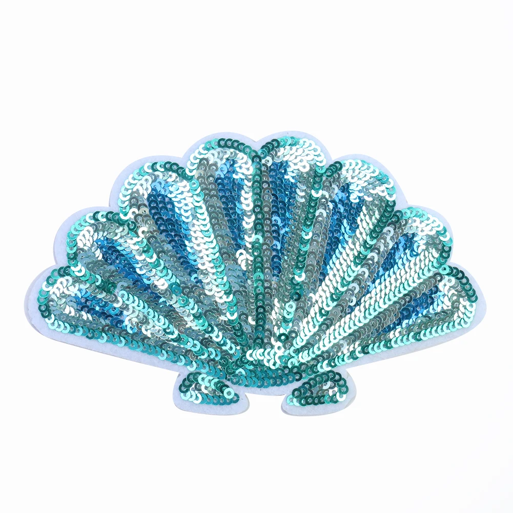 Ocean Shell Paillette Sequins Patches For Clothing Sticker Seabed World ...