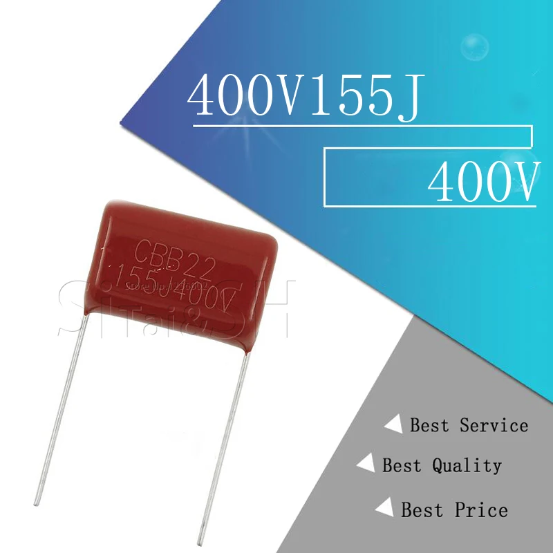 10PCS 400V155J 1.5UF Pitch 20MM 400V 155 1500nf CBB Polypropylene film capacitor|Capacitors ...