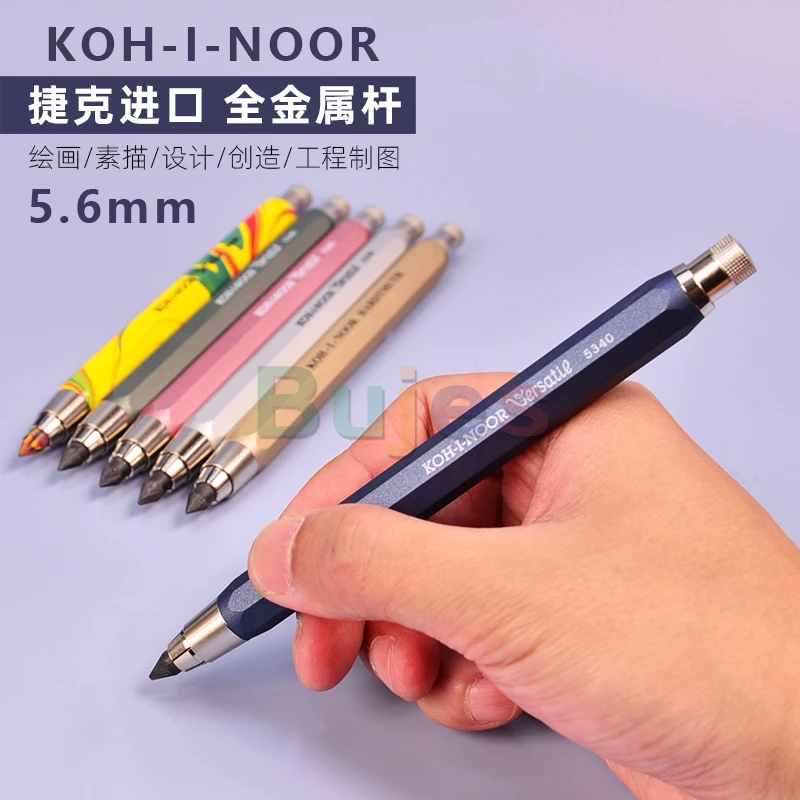 Koh-i-noor 5340 série recarga grossa de metal caneta titular esboço ...