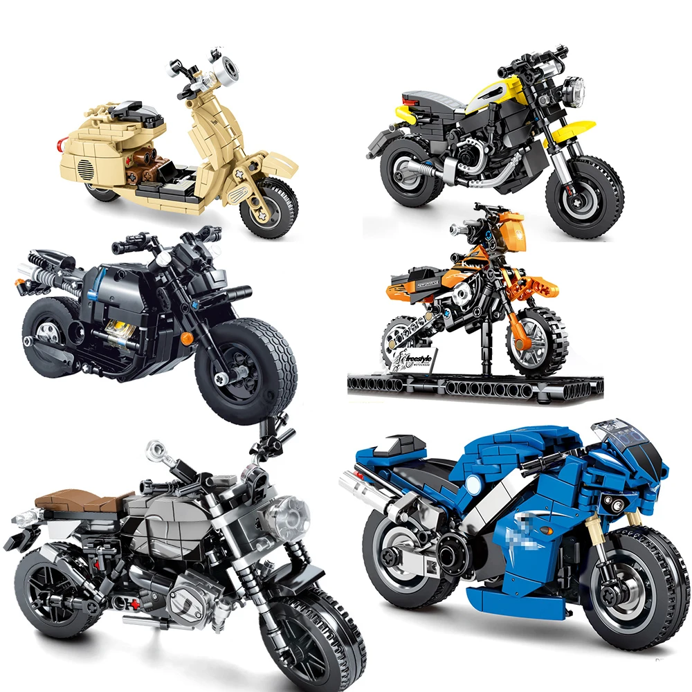 Motorcycle Building Block Set | Building Blocks Bricks | Brick Speed ...