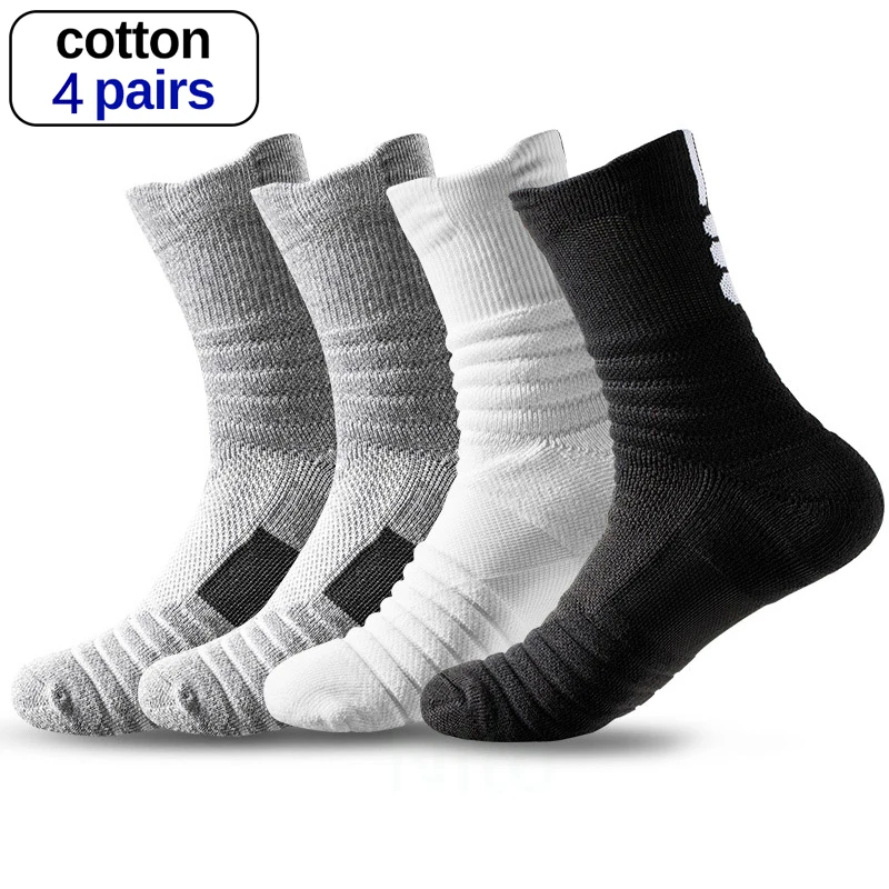 High-Socks-Men-Basketball-Sport-Socks-Breathable-Running-Cycling-Soccer ...