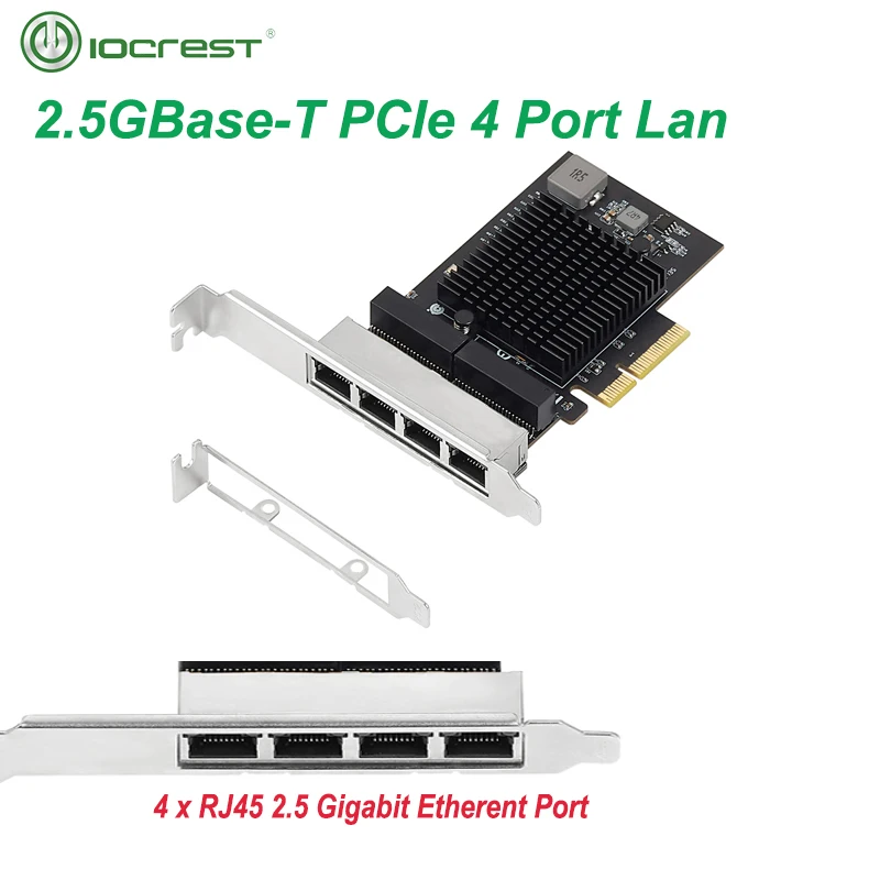 IOCREST-2-5-Gigabit-Quad-Port-PCIe-RJ45-Lan-10-100-1000-2500Mbps ...