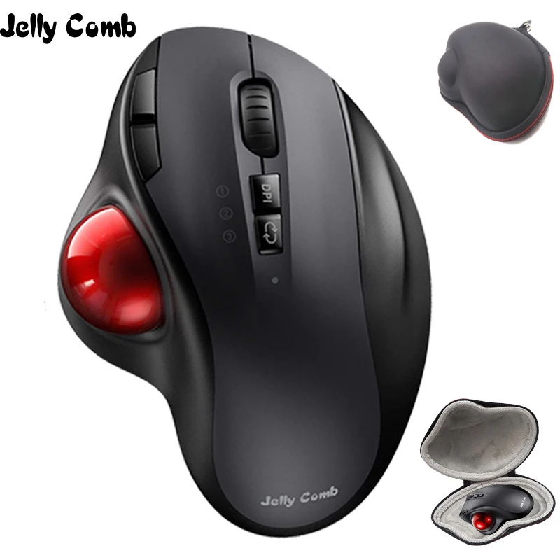 Jelly Comb ratón Trackball con Bluetooth, Mouse Vertical profesional de ...