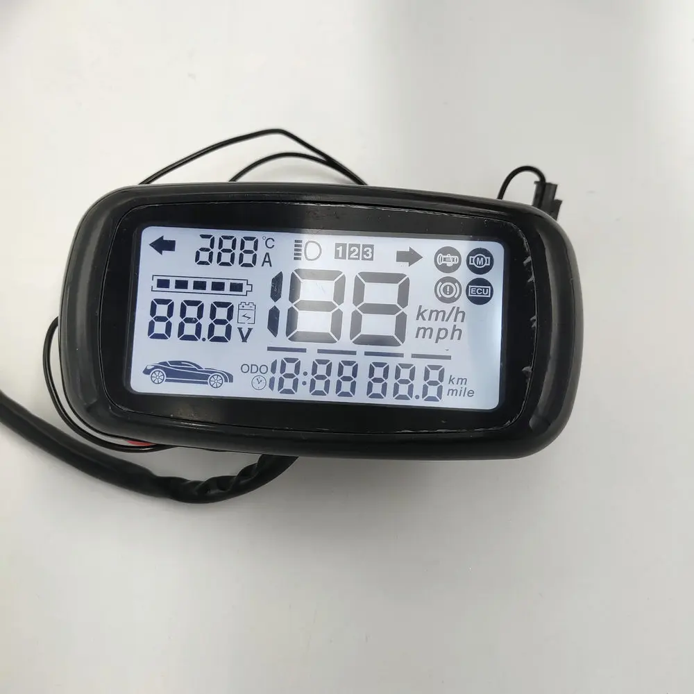 Speedometer Lcd Display Instrument Electric Scooter Bicycle Tricycle ...