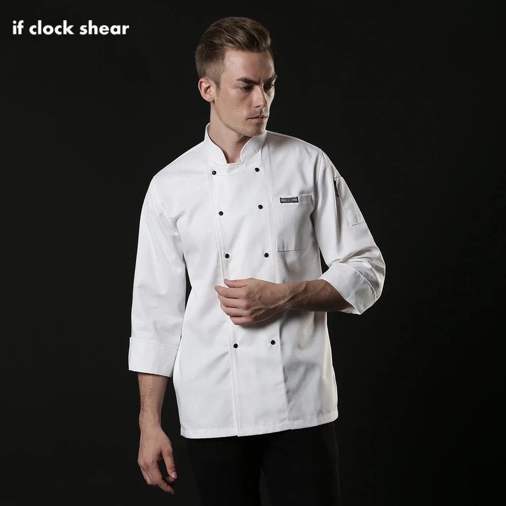Ropa de trabajo de chef de manga larga servicio de comida chaqueta ...