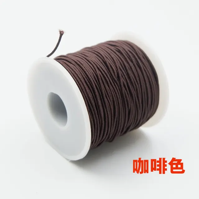 50M/Roll 0.8/1/1.2/1.5mm Strong Elastic Beading Cord Bracelets Stretch ...