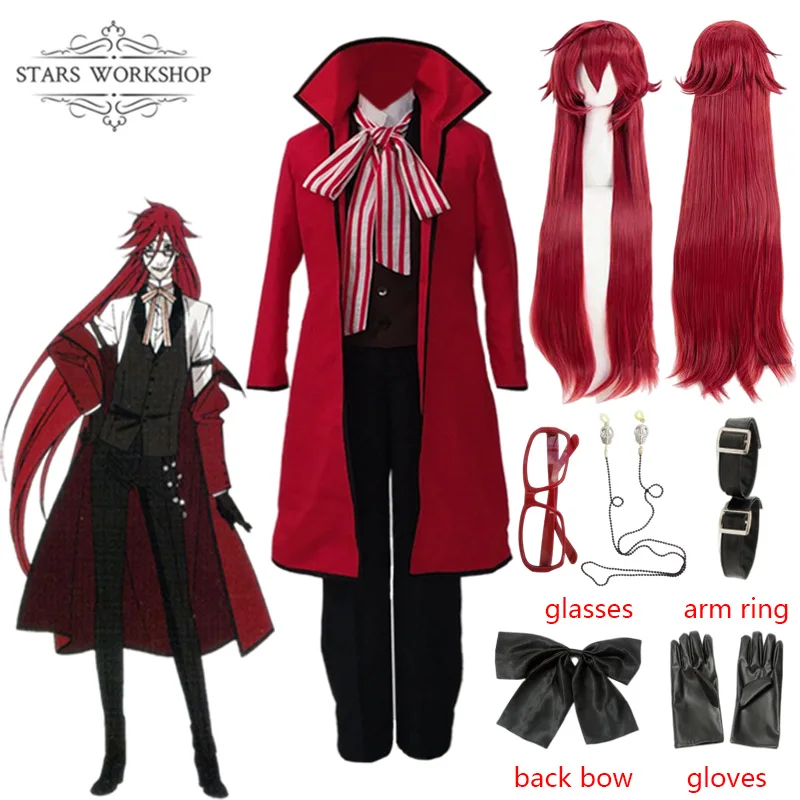 Anime-preto-mordomo-morte-shinigami-grell-sutcliff-cosplay-trajes-das ...