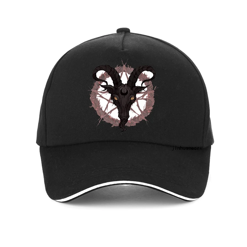 Summon Demon Print Baseball Cap Men 100% Cotton Sigil Of Satan T Shirt ...