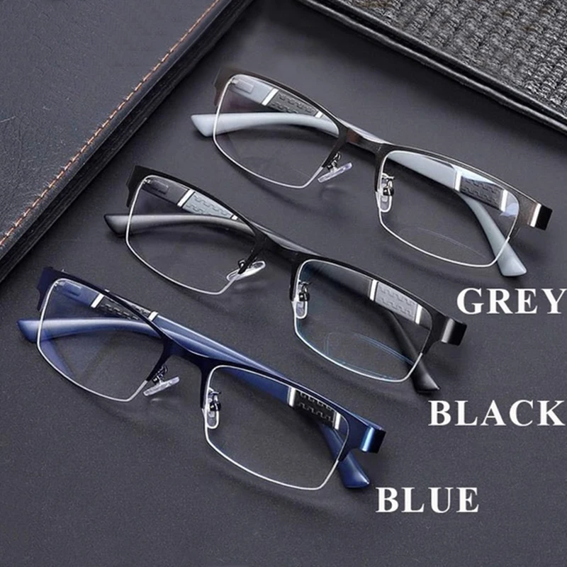 Couleur Noir fréquence -200 lunettes de myopie à demi-monture carrée ...