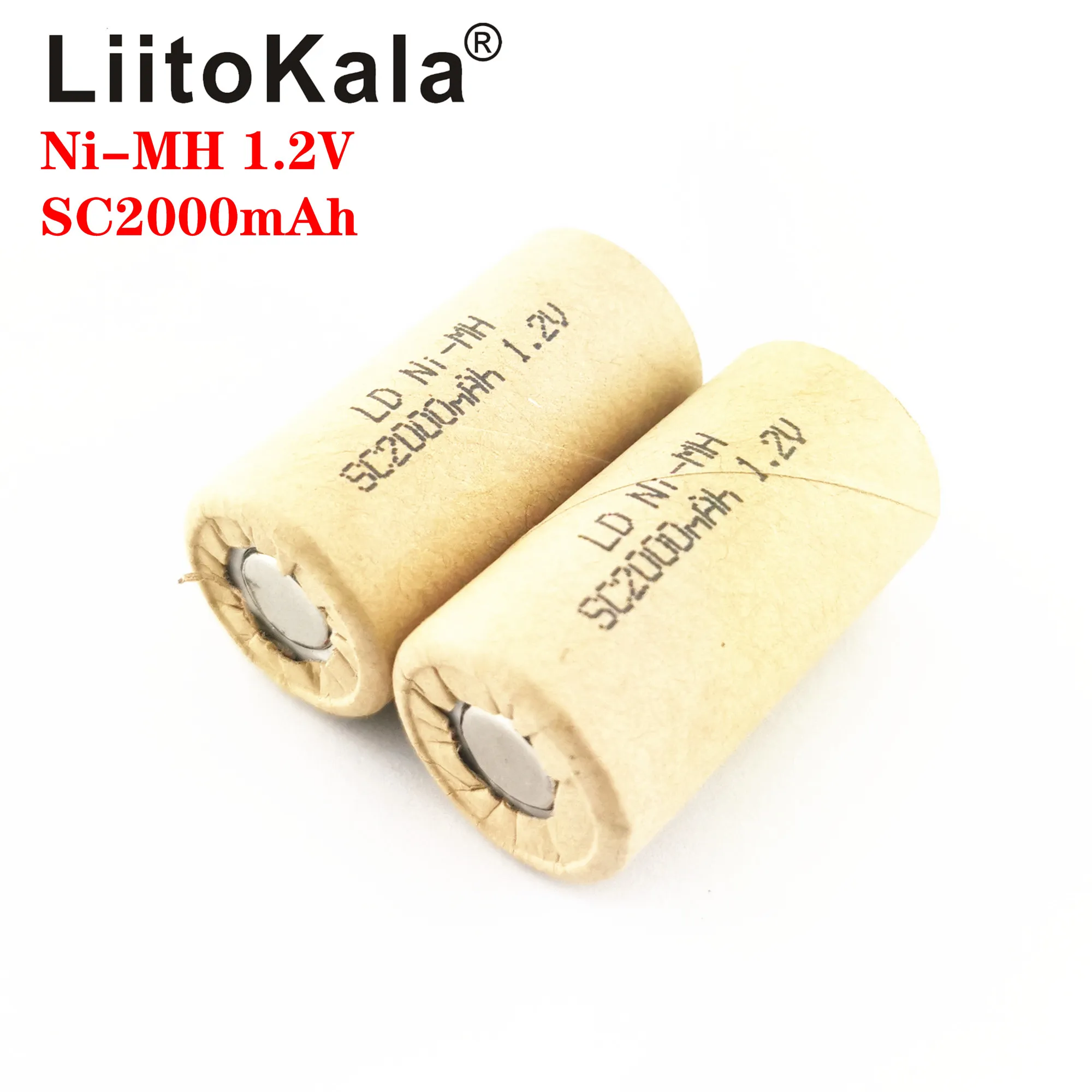 LiitoKala Ni-MH 1.2V SC 2000mAh Ni MH high power tool battery cell discharge rate 10C ...