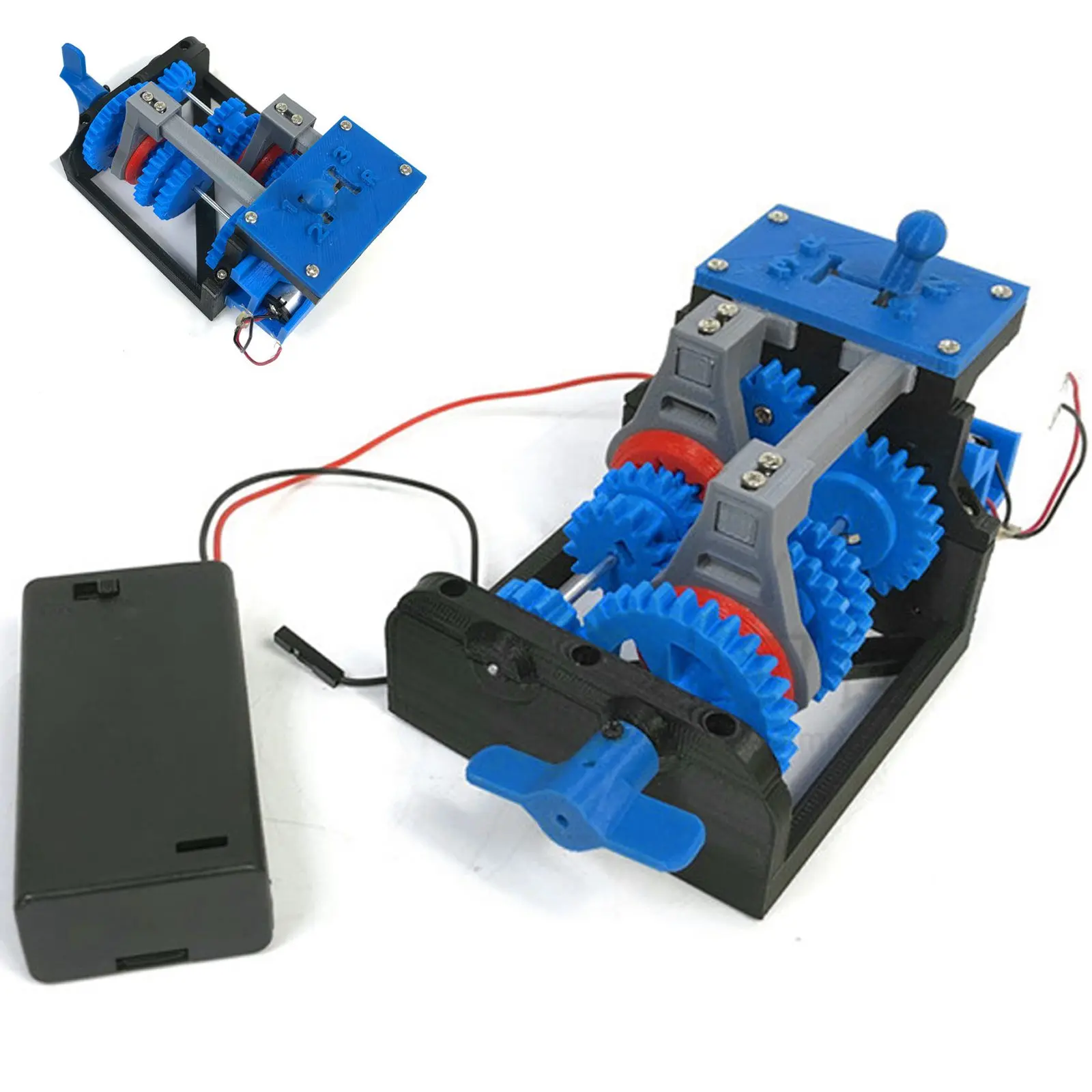 3D-Printed-Transmission-Four-Speed-Transmission-Model-Gearbox-Toys-Kit ...