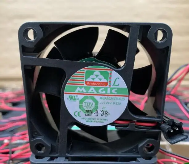 Original mga6024zb-o25 6025 24V 0.22a 2-line axial flow cooling fan ...