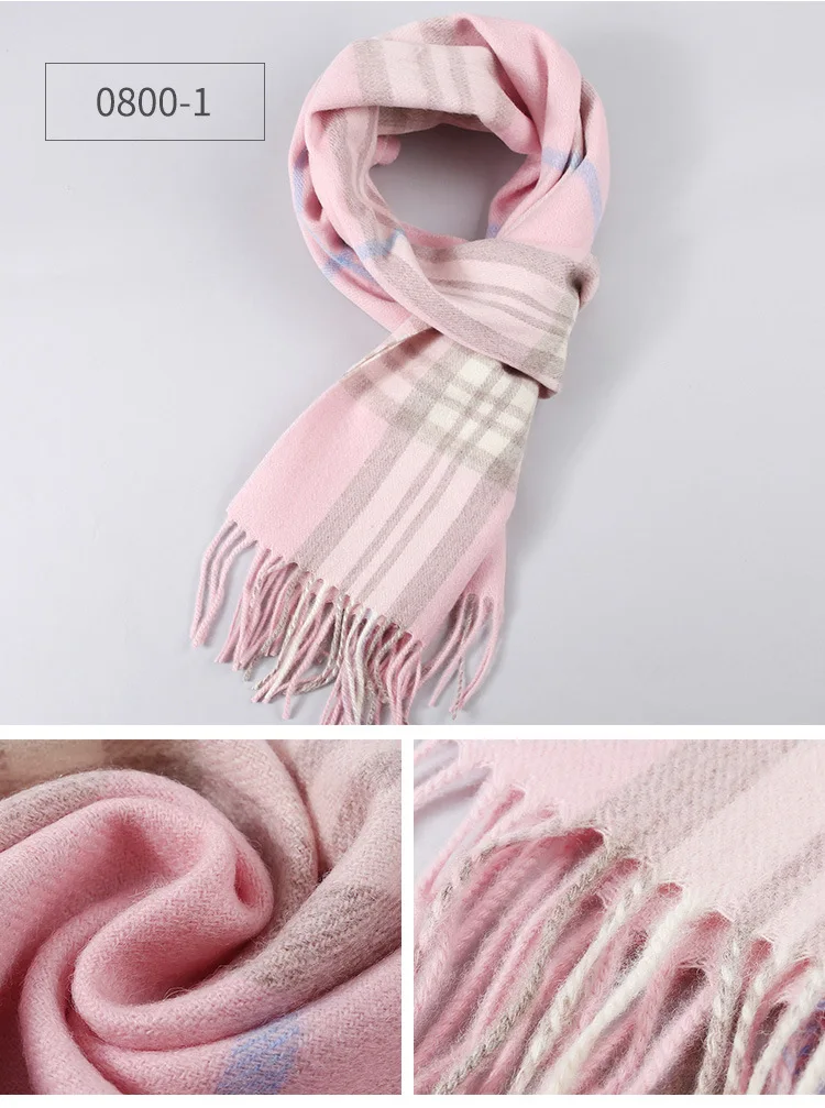 Echarpe,Écharpe 180 laine pour homme et femme, longue, épaisse, à ...