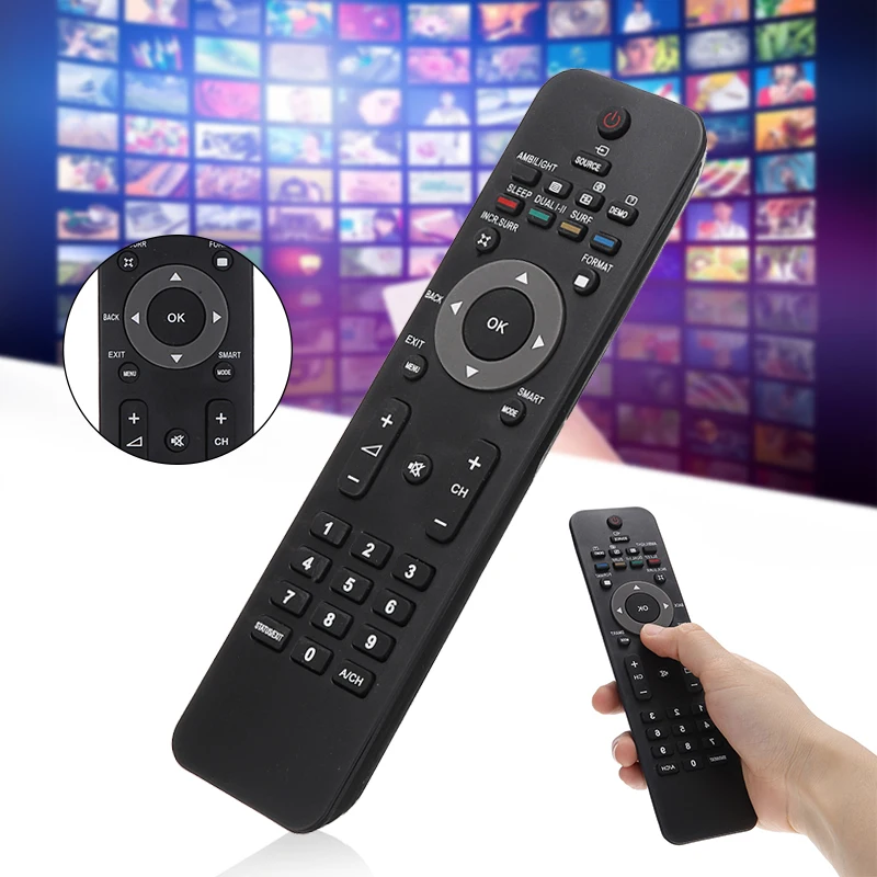 1pc-Black-TV-Remote-Control-Professional-Replacement-TV-Smart-Remote ...