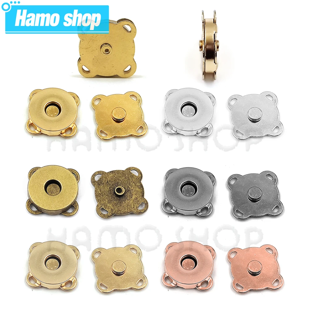 10sets/lot 10mm-18mm Magnetic Buttons Diy Magnet Snaps Purse Clasp ...