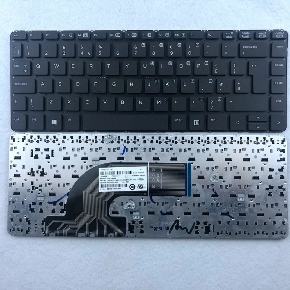 UK Laptop keyboard for HP ProBook 640 440 445 G1 G2 640 645 430 G2 ...
